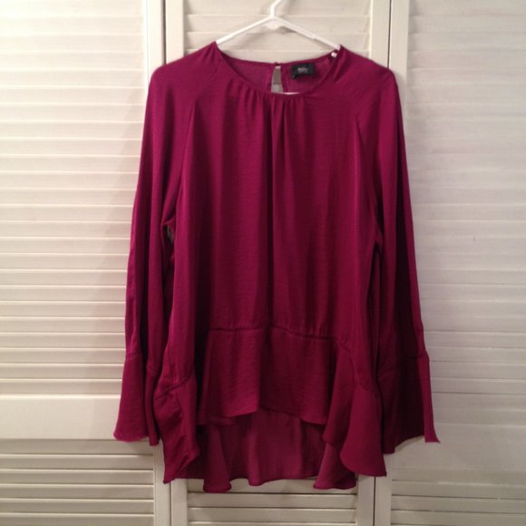 Massimo | Tops | Silky Pink Tunic Top Massimo Xl Merlotburgundy Silky ...